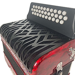 Montanari Vallenato Accordion GCF Red