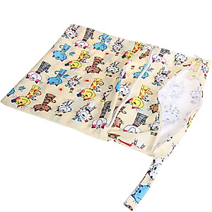 Damero 3pcs Pack Wet Dry Bag for Cloth Diapers Daycare Organizer Bag, Cats