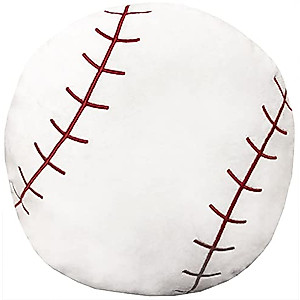 iscream Color Me! Baseball/Softball Shaped 10" x 10" Coloring Pillow with 6 Fabric Markers