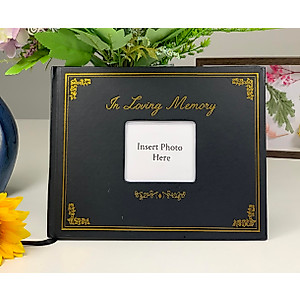 RAXIFU Funeral Guest Book, 8”x10” Memory Book for Funeral, 126 Pages Guest Book for Memorial Service, Celebration of Life Guest Book