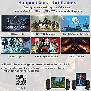 Megadream Wireless Mobile Controller Gamepad Joystick for iPad (11in), iPhone 16/15/14/13, Android Samsung Tablet PC - MFi Certified - 18+ Hour Battery Life - Call of Duty - Minecraft, Black