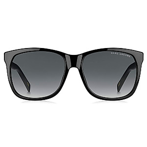 Marc Jacobs Women's Marc 337/S Square Sunglasses, Black/Gray Shaded, 57mm, 17mm