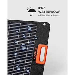 NURZVIY 200 Watt Portable Foldable Solar Panels 200W Solar Cell Solar Charger for Power Station, Waterproof w/Adjustable Kickstand XT60 Anderson DC 8mm Connector for Camping, Off Grid Living
