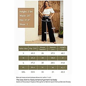 SVALIY Women Flowy Pants Cotton Linen Wide Leg Palazzo Pants Long Lounge Slacks High Waist Button Trousers Pocket Navy M