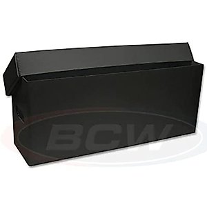 BCW 1-BX-Long-PL-BLK Black Plastic Long Comic Storage Boxes