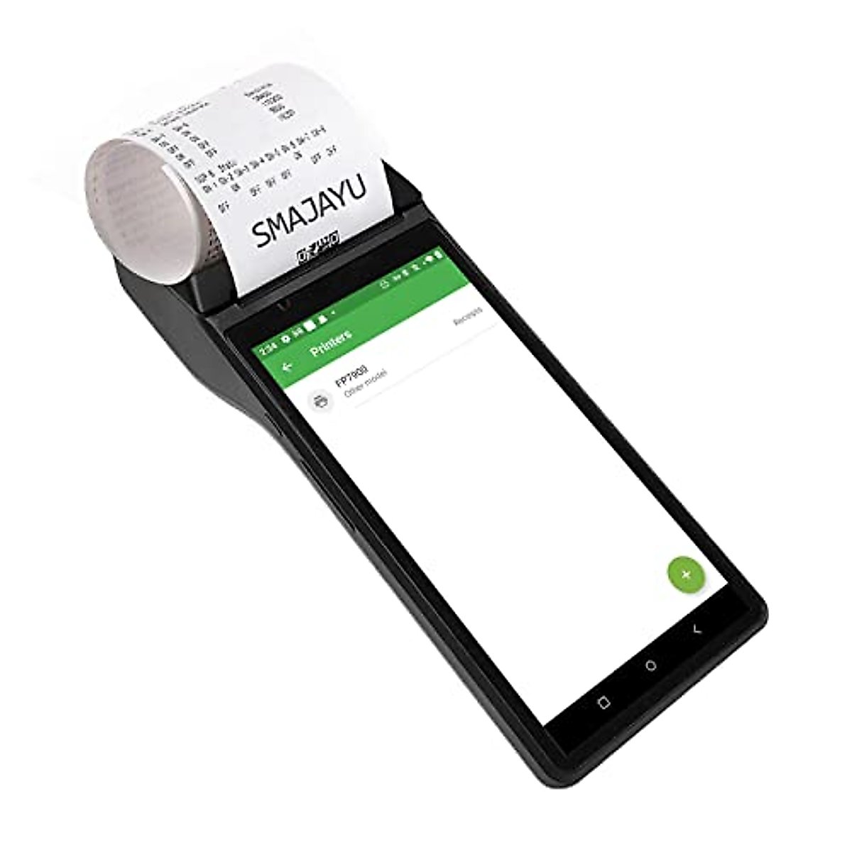 SMAJAYU Pos Terminal Receipt Printer Android 10 Handheld Mobile POS with 4G,WiFi,Bluetooth, 58mm Thermal Receipt Printing for Small Business Retail,Built-in Google Play Support Android Software