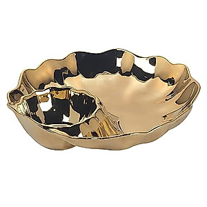 Certified International Gold Coast Chip & Dip Server 12" x 2.5", Multicolor