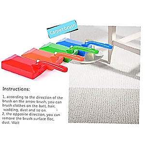 Pinicecore Carpet Table Brush Plastic Double Brush Handheld Sweeper Crumb Dirt Cleaner Roller Tool Home Cleaning Brushes Random Color