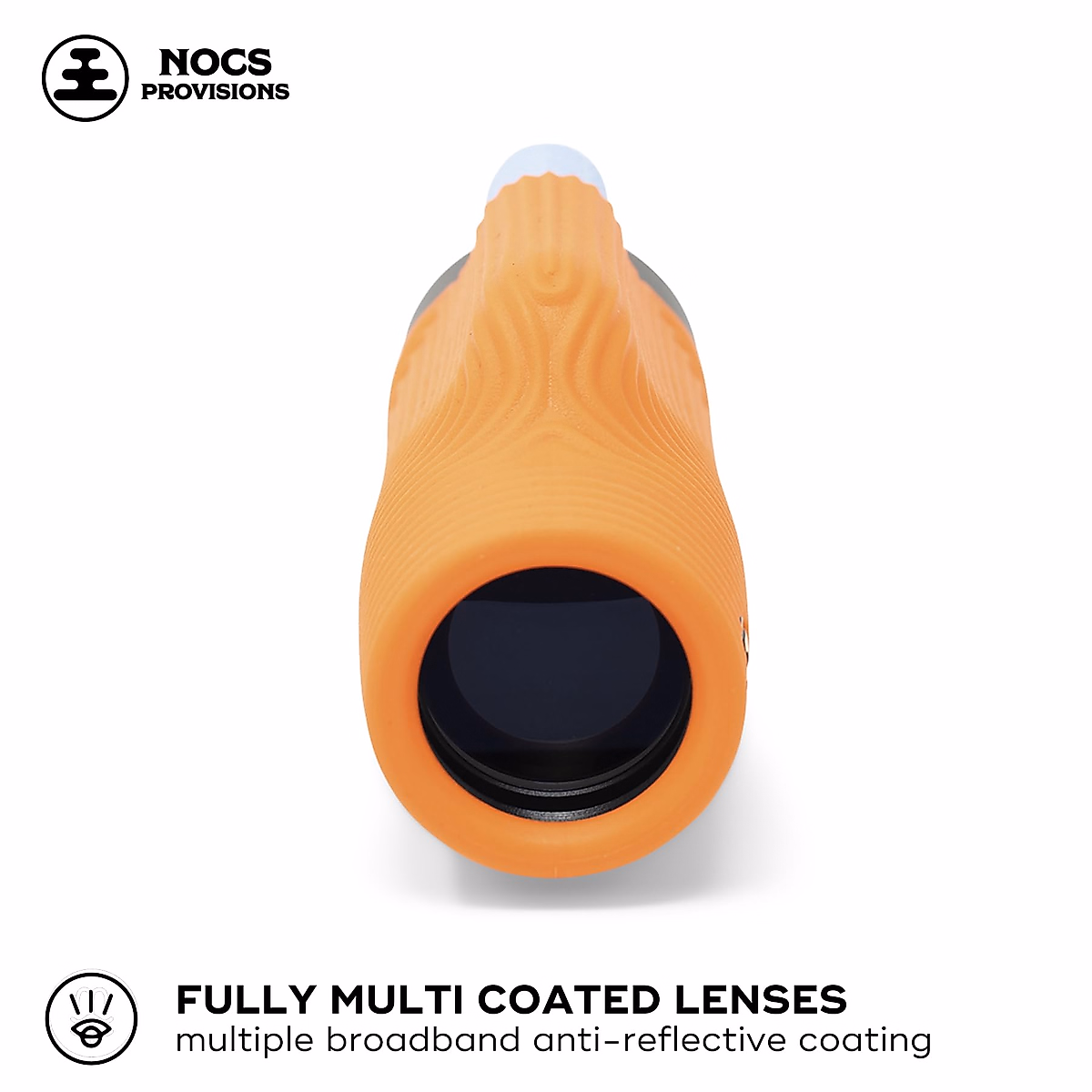 Nocs Provisions Zoom Tube 8x32 Monocular, 8X Magnification Telescope, Bak4 Prism, Wide Field of View for Bird Watching, Backpacking & Wildlife Viewing - International Orange
