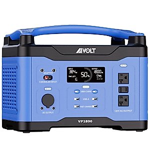 AIVOLT Portable Power Station 800W/892Wh Solar Powered Generator, 3 AC Outlets, 2 USB-C Ports, 2 Fast Charge Ports, Wireless Charging, Solar Generator for Outdoor Camping Hiking, Indoor Backup