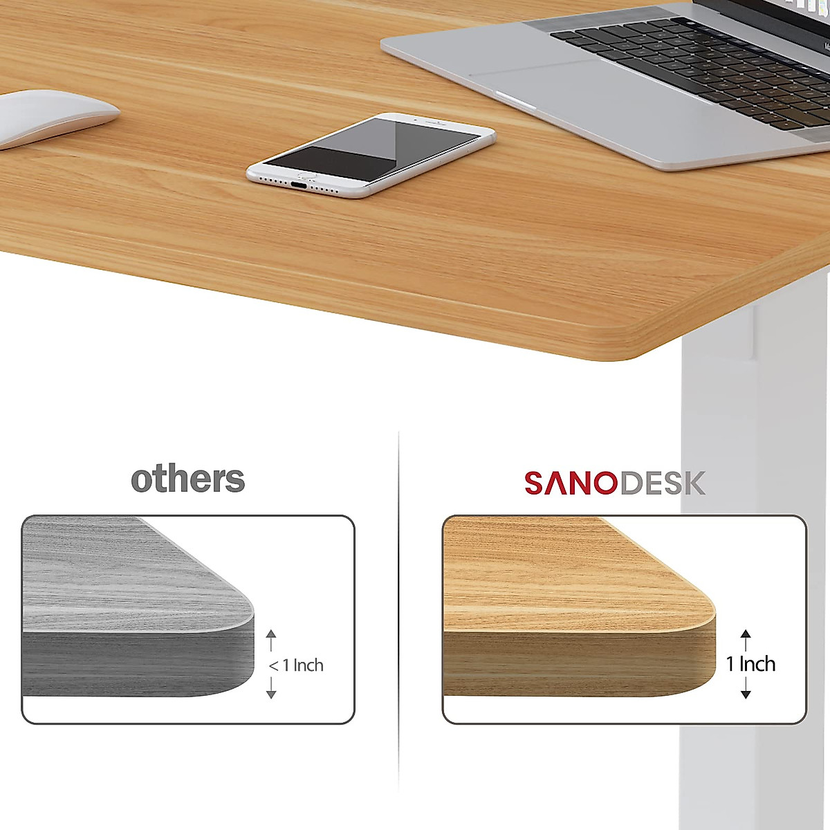 SANODESK Whole-Piece Particle Board Table Top for Standing Desk and Home Office Desk DIY, 40x24x1 Inch Maple Desk Top