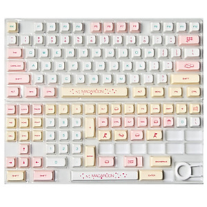 ZMX Macaroon PBT Dye-Sublimation Keycap,XDA Profile 136 Keys Custom Keycaps Set for MX Switch Mechanical & Gateron Optical Gaming Keyboards