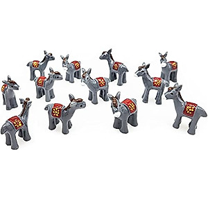 MAOMIA 12 Pcs Miniature Donkey Figurines Easter Cake Toppers, Mini Donkey DIY Craft Plant Pot Fairy Garden Landscape Decor Ornament