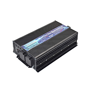 3000W Output Power Inverter with Dual sockets and USB, Modified sine Wave, Input DC12V or DC 24V Output 110V 60Hz. (24V)