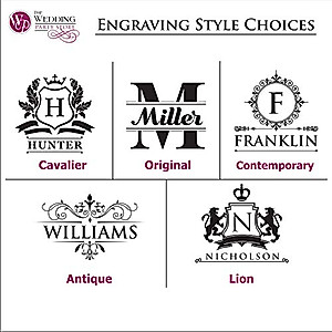 Custom Engraved Groomsmen - Whiskey Decanter Set and 4 Glasses Set - Personalized and Monogrammed with WPS Styles