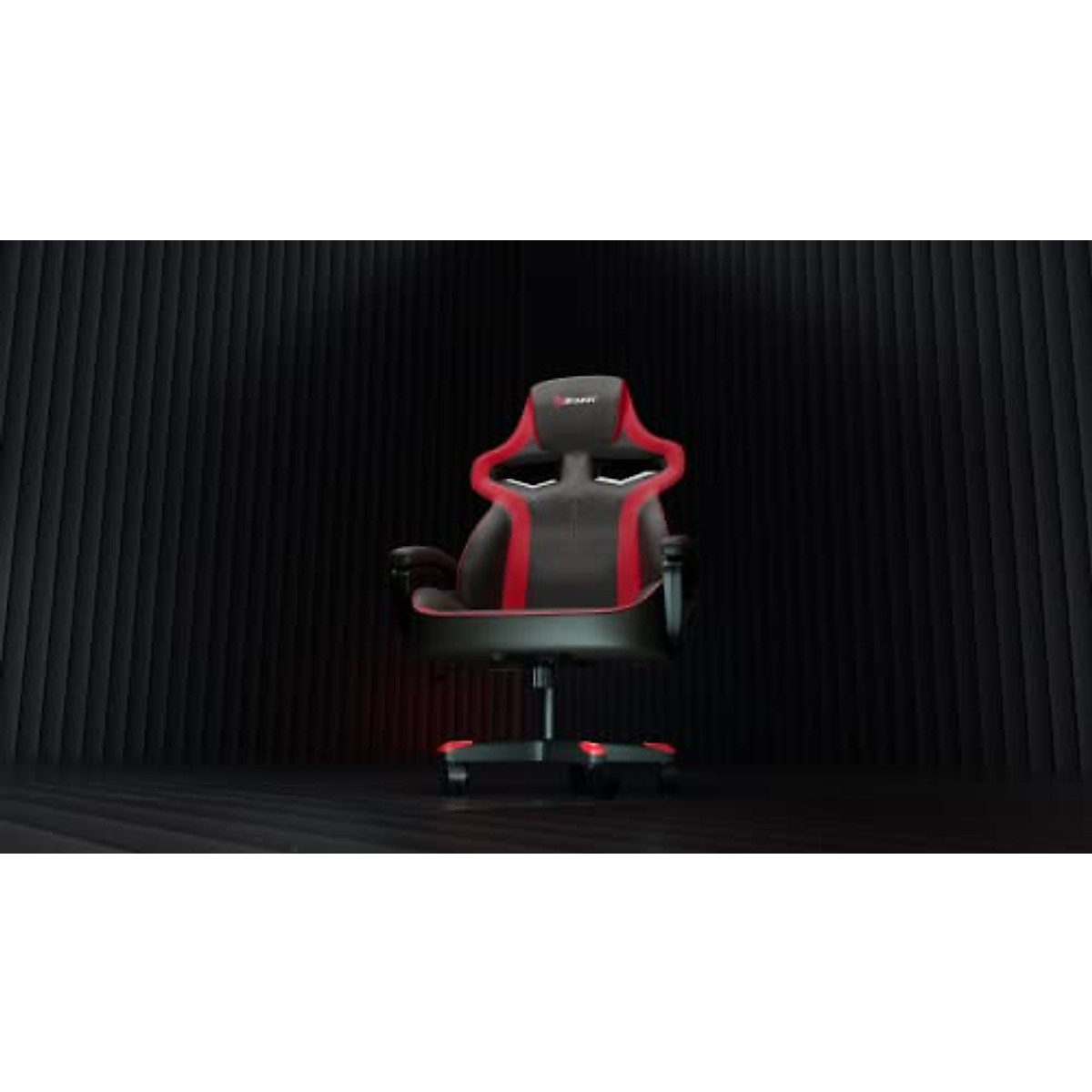 Arozzi - Milano Ergonomic Computer Gaming/Office Chair with Swivel, Tilt, Rocker, Adjustable Height and Adjustable Lumbar Support - Red
