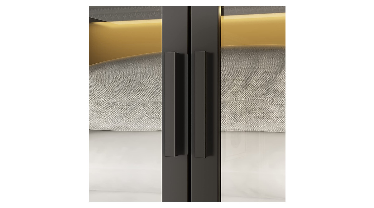 Hitow Wardrobe Cabinet with LED Lights | Large Modern Closet