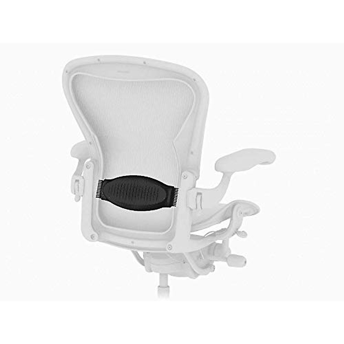 FoamOn Lumbar Support Pad - Size B: Medium - Replacement Parts Compatible with Herman Miller Classic Aeron Chair - Black Ergonomic Pillow for Lower Back Pain Comfort, Proper Sitting Posture, Alignment