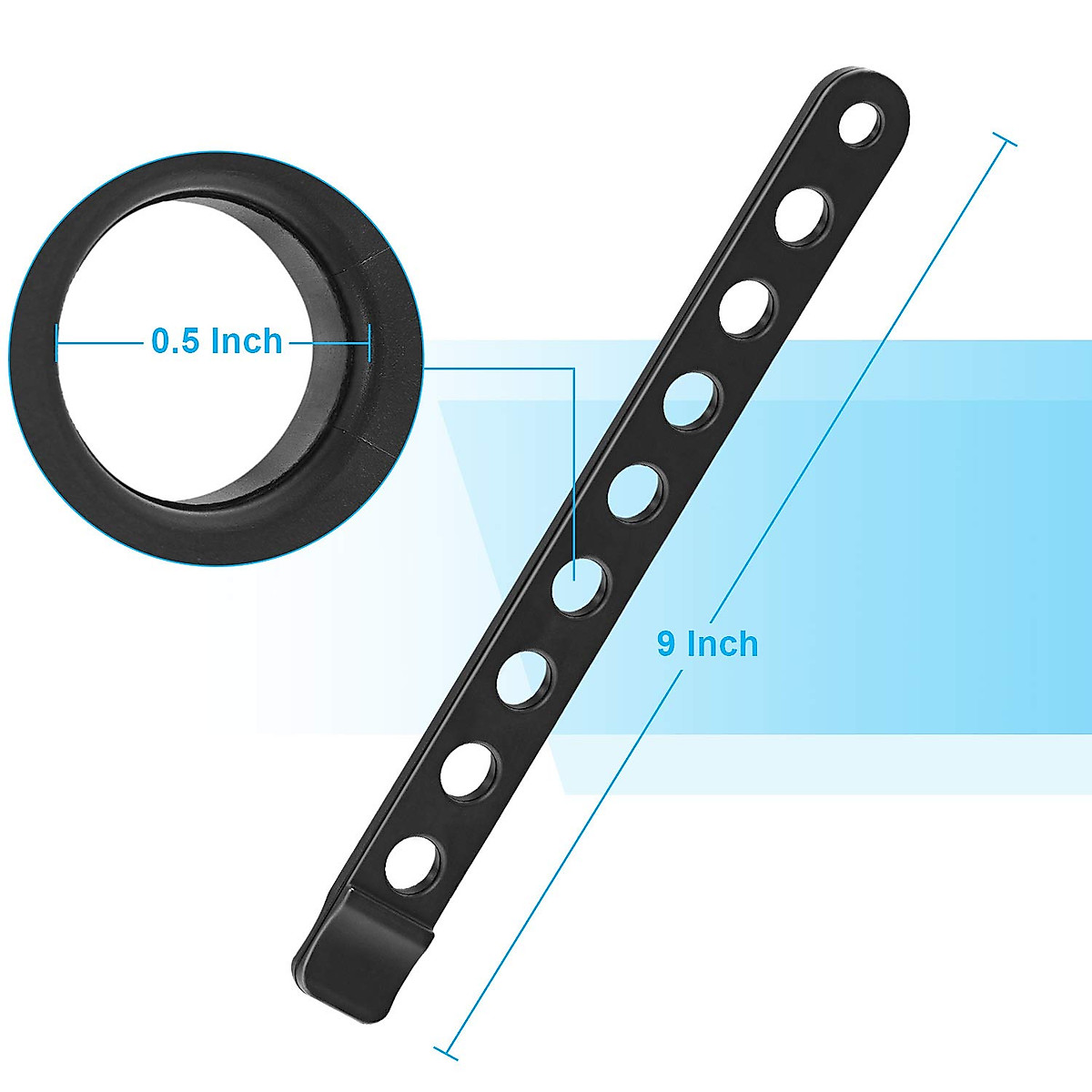 6 Pieces Bike Rack Rubber Strap Bike Rack Cradle Replacement Strap Cycling Rubber Wheel Strap for Bike Rack (Black)