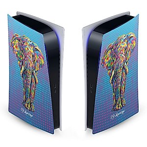 Head Case Designs Officially Licensed P.D. Moreno Elephant Animals II Vinyl Faceplate Sticker Gaming Skin Decal Cover Compatible With Sony PlayStation 5 PS5 Digital Edition Console
