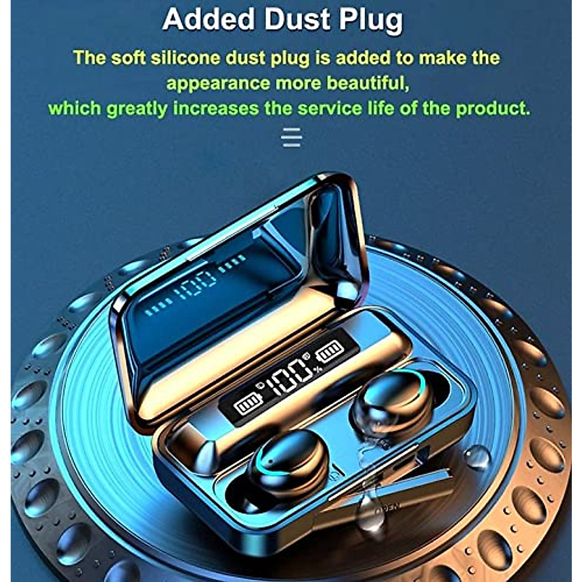 New Sport Wireless Bluetooth Earbuds for iPhone Samsung Wireless Earphone IPX 7 Waterproof, Black