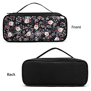 Rnyleeg Hard Stethoscope Case Christmas Stethoscope Holder Case Lightweight Stethoscope Travel Holder Stethoscope Accessories Santa Cane Candy Snowflake Print