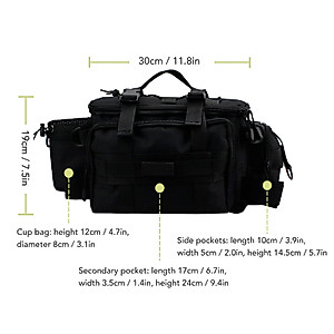 TOTITOM Fishing Tackle Bag Double Layer Waterproof Canvas Multifunction Fishing Bag Fishing Bag Backpack for Outdoor Angling fishing tackle bag large fishing tackle bag medium