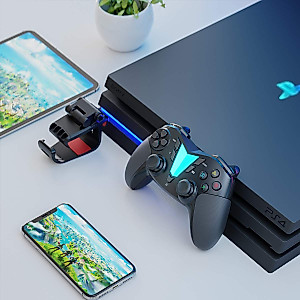 IFYOO Mobile Game Controller Compatible with iPhone iPad(Ver.13 or Later, Only for MFi Games) / Android Smart Phone(Just for Ver.10) / PS4, ONE Pro Wireless Gaming Gamepad Joystick - Black