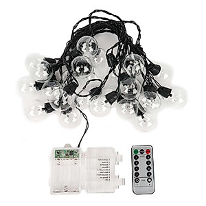 Efavormart 26FT String LED Lights with 25 Clear Bulbs 8 Mode Dimmable Warm White Waterproof Outdoor/Indoor Patio - Remote Included