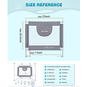 MBQMBSS 69" Bed Rail for Toddlers, Baby Bed Rail Guard for Full Size Bed, Twin Bed Safety Bedrail for Toddler Kids - Double Side Child Lock for Easy Lifting and Extra Y-Shape Strap for More Stablity