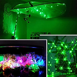 VOOKRY 8 Pack 30 Led Fairy Lights Battery Operated String Lights - 10ft Green Waterproof Silver Wire Firefly Starry Moon Lights for DIY Crafts Wedding Party Christmas Centerpiece Table Decorations