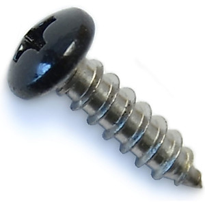 Hard-to-Find Fastener 014973448967 Phillips Pan Sheet Metal Screws Black, 8 x 5/8, Piece-50