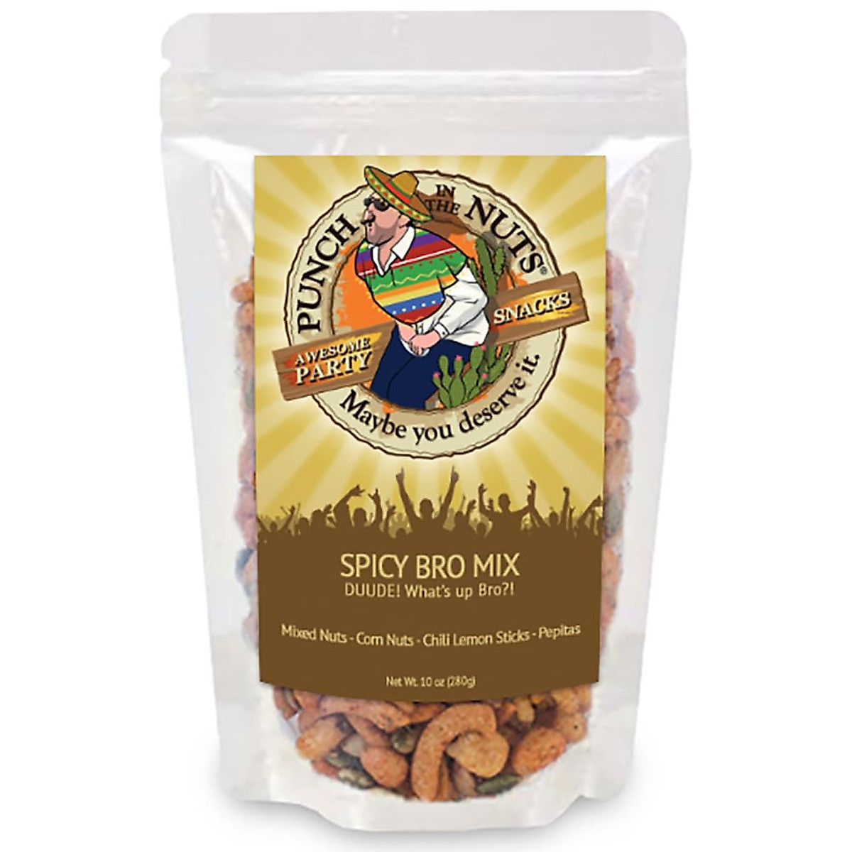 Punch in the Nuts - Spicy Trail Mix Bulk - MADE IN THE USA Snacks - Funny Gag Gifts for Men - Food Gift