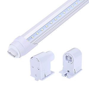 R17D/HO Tombstone Base Holder Socket Connector T8/T10/T12 8ft LED Light Replacement Fluorescent Plunger Lampholder Adaptor 5 Pairs