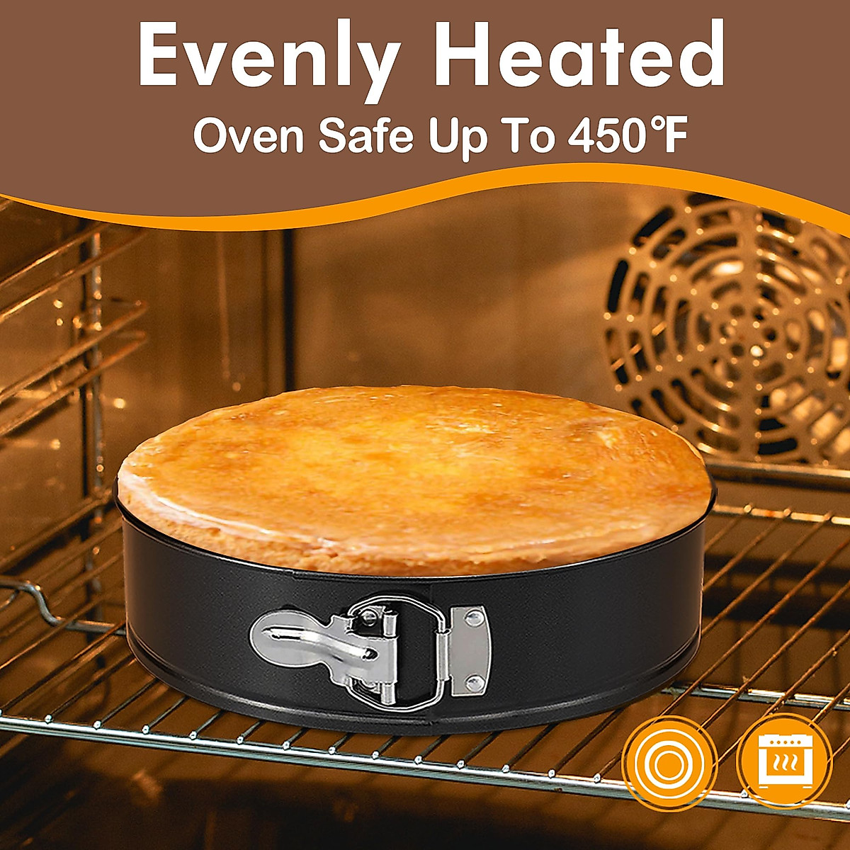 Molgree Springform Pans, 3pcs (7" 9" 11") Nonstick Leakproof Cheesecake Pan Springform Pan Set with Removable Bottom, Spring Form Pans Round Cake Pans Sets for Baking with 60 Parchment Paper