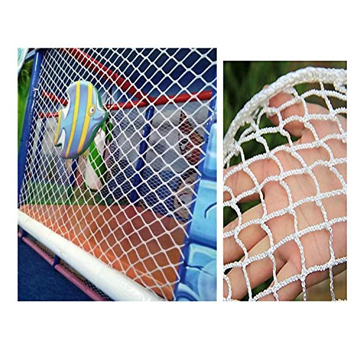MAGFYLY Banister Guard net Children's Stair Safety Net, Nylon Rope Isolation Net, for Balcony Swimming Pool Anti-Fall Net Bed Fence Net, Including Cable Tie, White, 1x9m (Size : 19m(329ft))