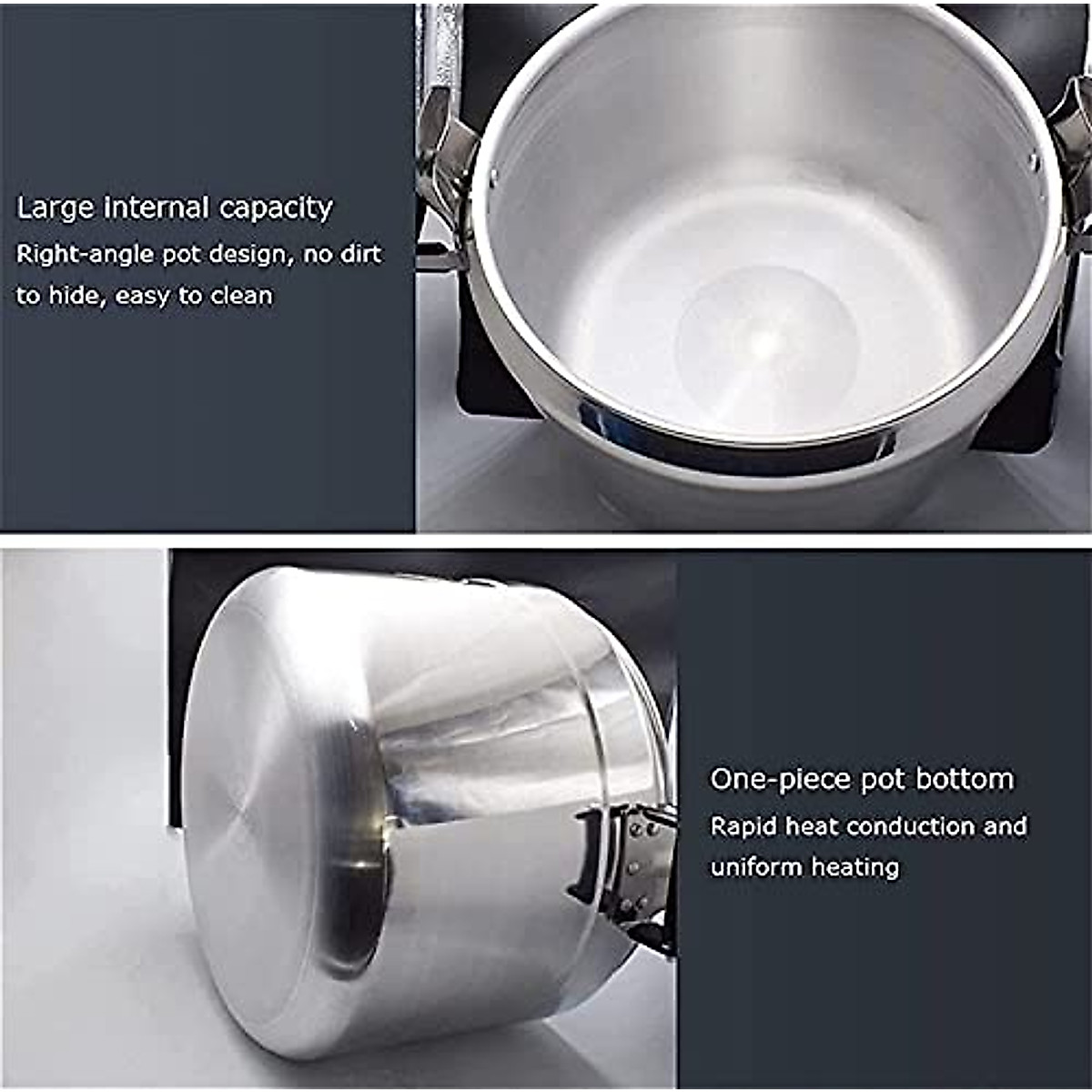 FFLLAS Pressure Cooker,50 Liter Large Capacity Explosion-Proof High Pressure Cooking Pot Suitable for Gas Stove Cooker Restaurant Hotel Commercial,50L