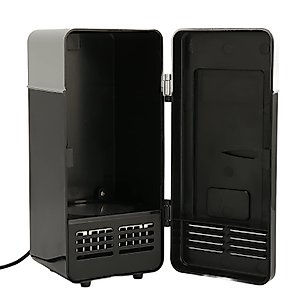VBESTLIFE Car Fridge, USB Powered, Mini Fridge with Cooling and Heating Function, Isolated Cooling, Low Decibel, Energy Saving Semiconductor, for Cosmetics Beverages(Black)