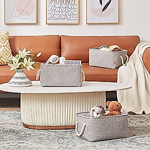 Lifewit 6 Pack 18L Storage Cubes (Light Grey), Bundle with 3 Pack 20L Storage Baskets (Grey)