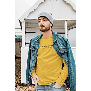 CreateMyTee | Emporia State University Long Sleeve T-Shirt (Gold, Large)