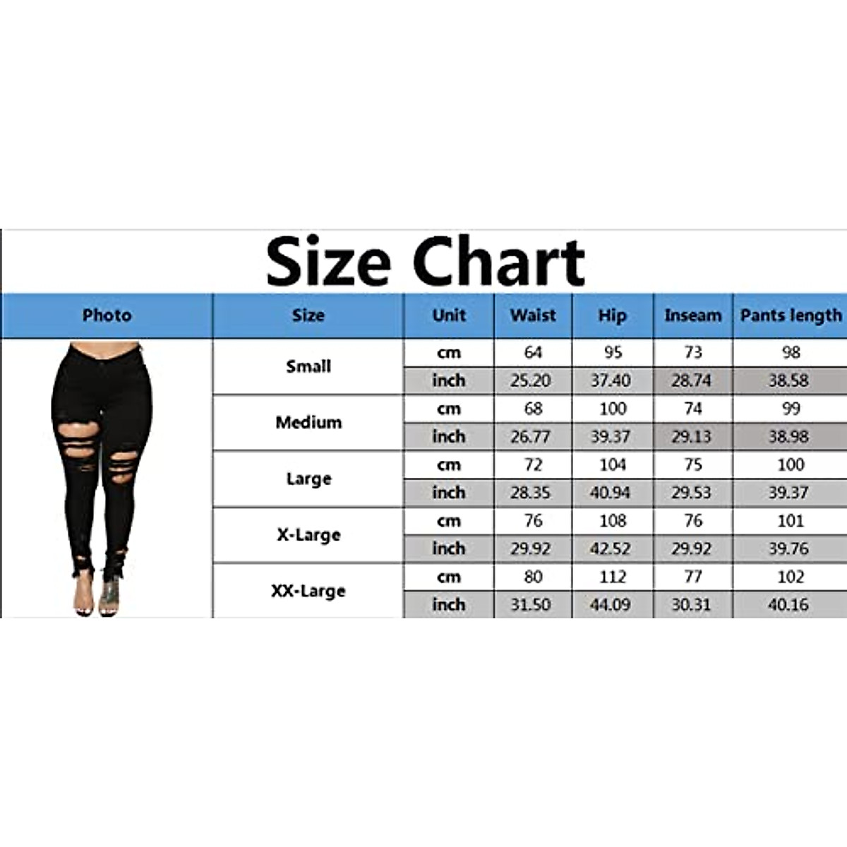 TodTan Women's Skinny Jeans Ripped Mid Rise Stretch Destroyed Denim Pants Jeans Black-b