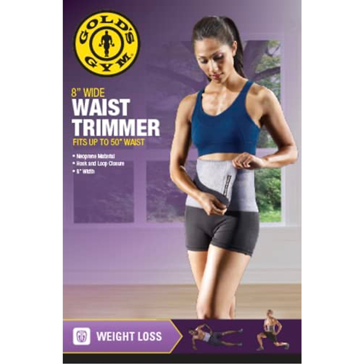 Gold's Gym Waist Trimmer Belt - Adjustable Size fits up to 50 inch Waist Trims...
