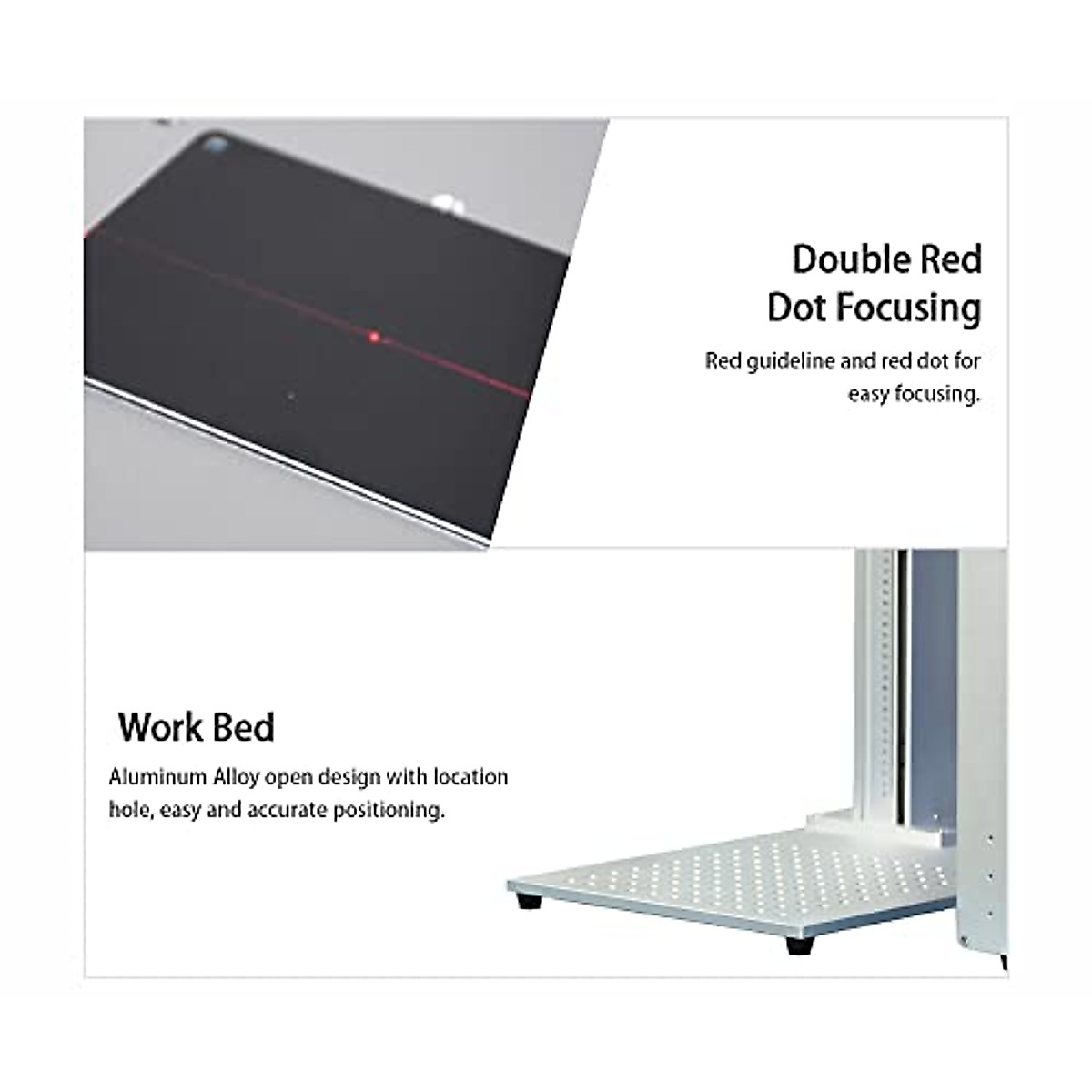 US Stock 50W JPT Fiber Laser Marking Machine Fiber Laser Engraver with 175×175mm Lens and D80 Rotary Axis