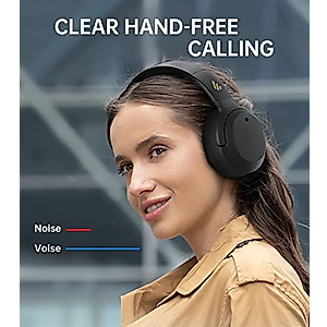 Edifier W820NB Hybrid Active Noise Cancelling Headphones - Hi-Res Audio - 49H Playtime - Wireless Over Ear Bluetooth Headphones for Phone-Call - Black