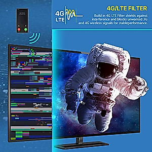 Outdoor TV Antenna, 1byone VHF/UHF 720° Omnidirectional Reception Long Range Support 2TVs 4K 1080P for Roof/Attic/RV/Balcony Upgrade Exclusive Smartpass Amplified TV Antenna with 39ft Coax Cable