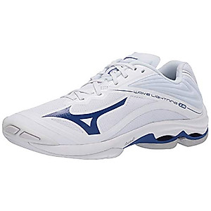 Mizuno Wave Lightning Z6 Mens Volleyball Shoe, White-Navy, 11