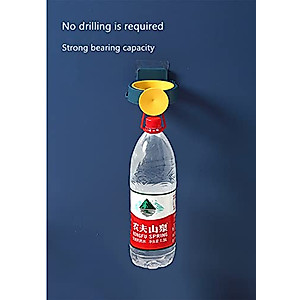 No Drilling, Hair Dryer Holder, Household Wall Mounted Bathroom Hair Dryer Storage Rack (White Gray)