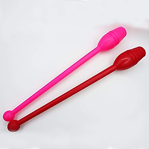 CGMJ 2 Pcs Rhythmic Gymnastics Stick Clubs Gymnastics Training Equipment Tool 13.38" Length