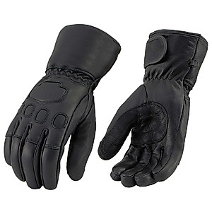 Milwaukee Leather Men's USA Deerskin Gauntlet Motorcycle Hand Gloves - 4X-Large