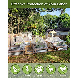 Garden Netting, Actgan Bird Netting for Garden 10x33FT Thicker Ultra Fine Mesh Garden Netting Barrier Greenhouse Row Netting Cover Protect Flower Fruits Vegetables from Birds Deer Squirrels